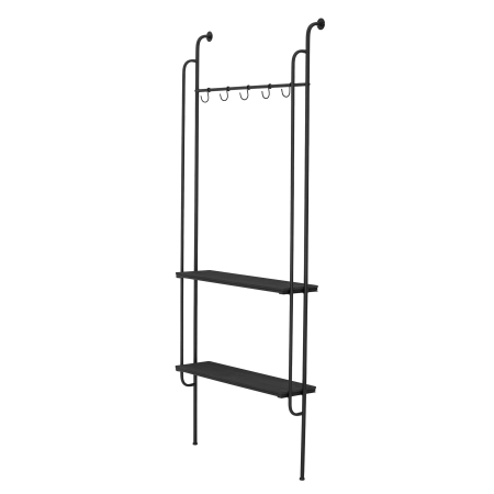 Zilla reol i sort metal Bloomingville reol til væg med 2 hylder